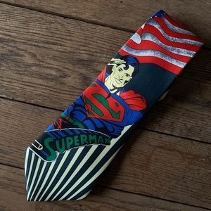Vintage | Accessories | Vintage Satin Superman Tie | Poshmark